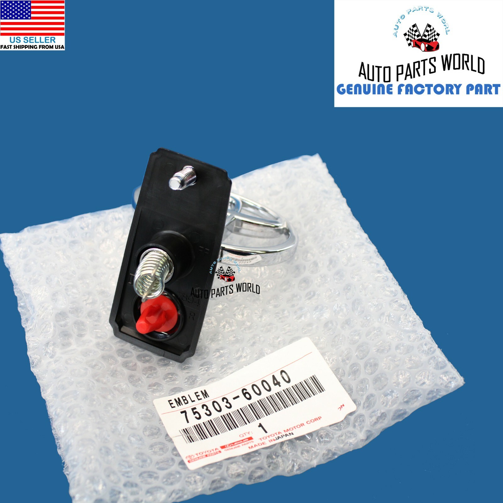 NEW GENUINE OEM TOYOTA LAND CRUISER 70 SILVER FRONT HOOD LOGO EMBLEM ...