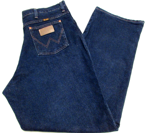 Wrangler 937STR Jeans Men 37x29 Blue Denim Dark Wash Cowboy Cut Slim ...