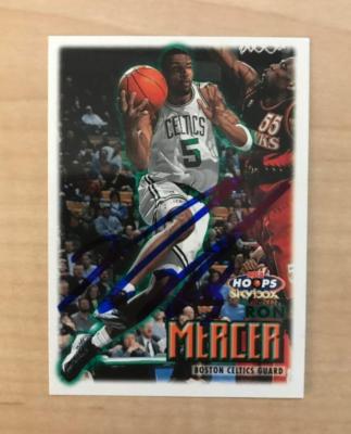 RON MERCER BOSTON CELTICS SIGNED AUTOGRAPHED 1999 SKYBOX CARD #114 W ...