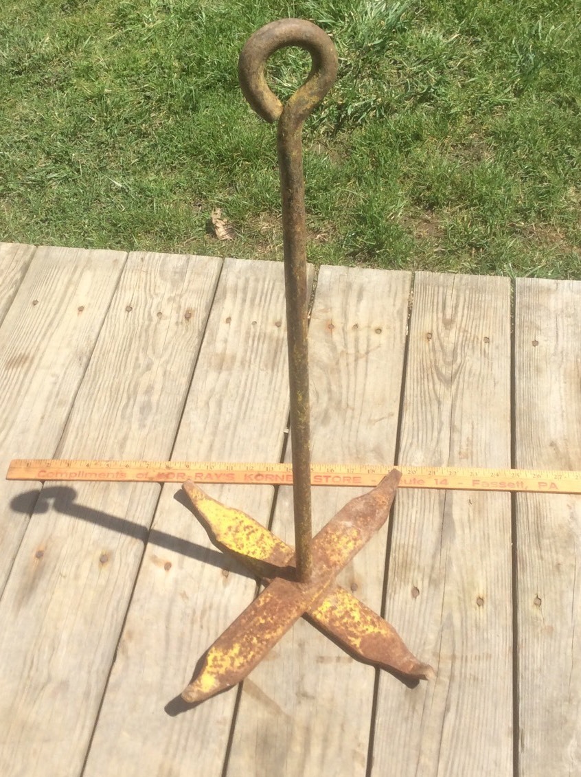 Drag Hook / Grappling Hook / Anchor , Nautical Decor Fishing 🎣 Grungy ...