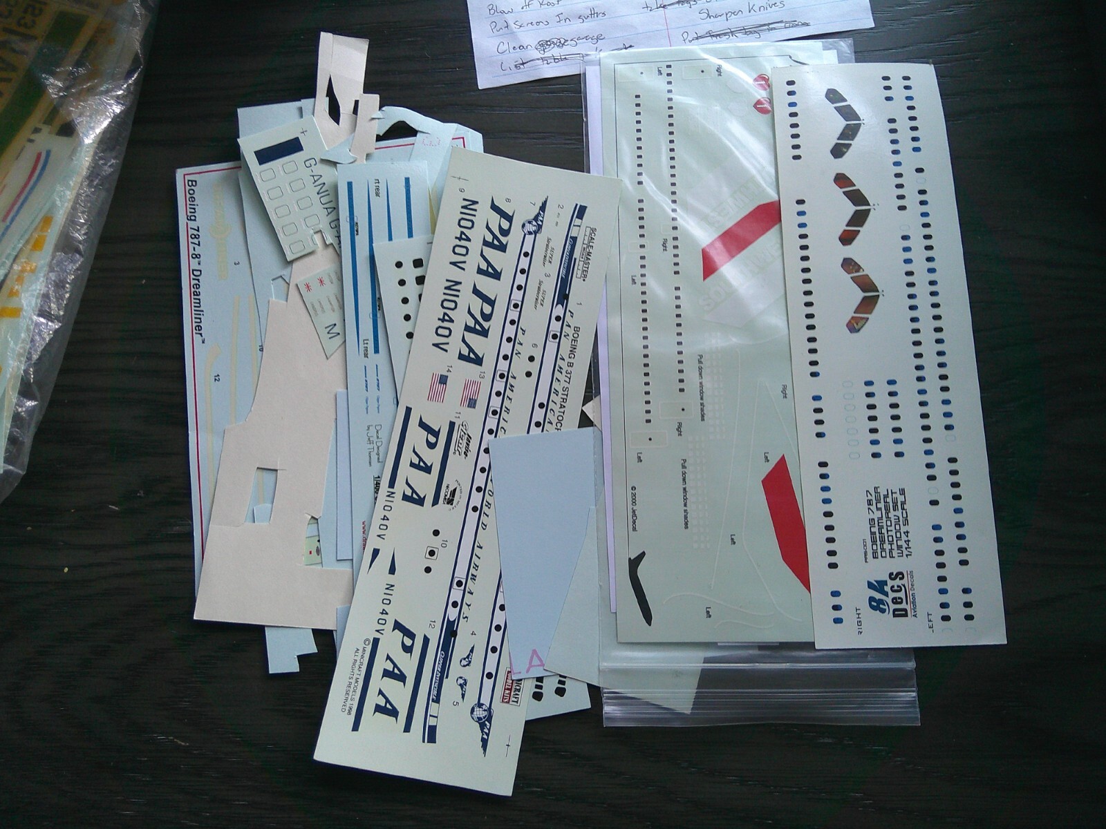 Huge Lot of over 250, Plastic Model Decal Sheets for Planes and Cars ...