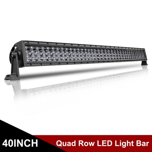 40" LED Light Bar Quad-row Spot Flood Combo Driving Lamp Off Road Truck ...