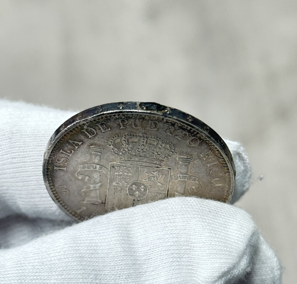 1895 1 Peso Isla De Puerto Rico Silver Coin Alfonso XIII - RARE FIND ...