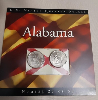 Coins of America Alabama State Quarter Set 22 of 50 Uncirculated 2003 ...