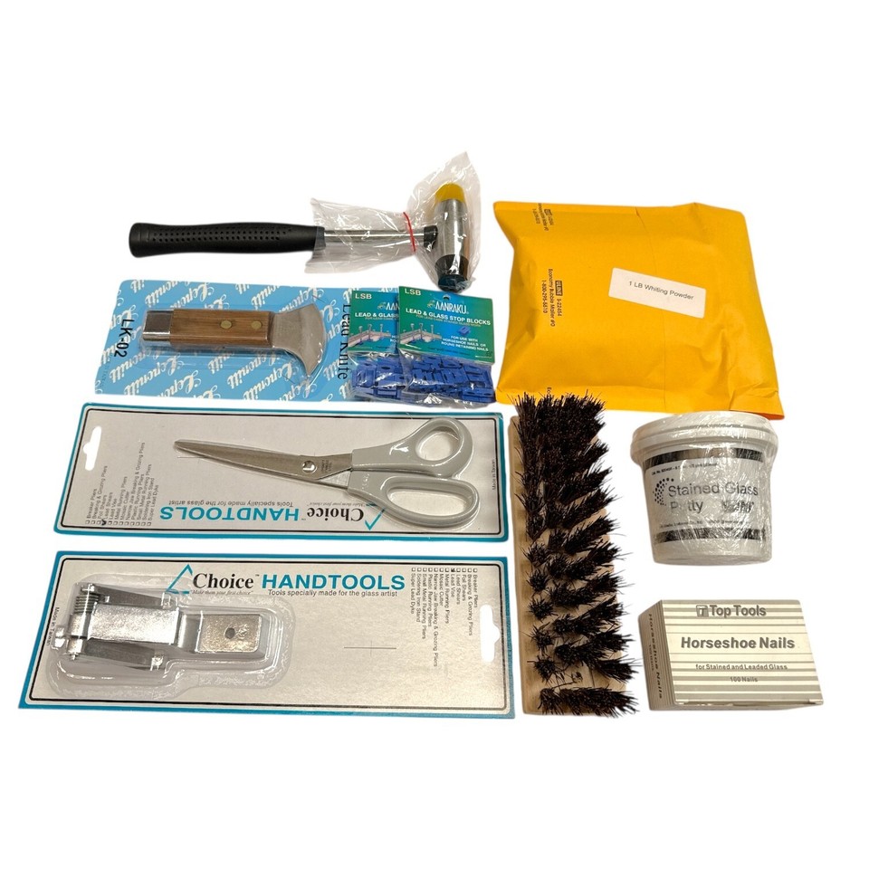 Stained Glass Lead Came Tool Kit - Stained Glass Supplies (9 Items) | eBay