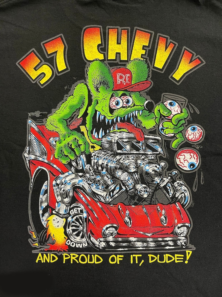 Rat Fink 57 Chevy T-Shirt Ed Big Daddy Roth Proud Of It Size S-5Xl | eBay
