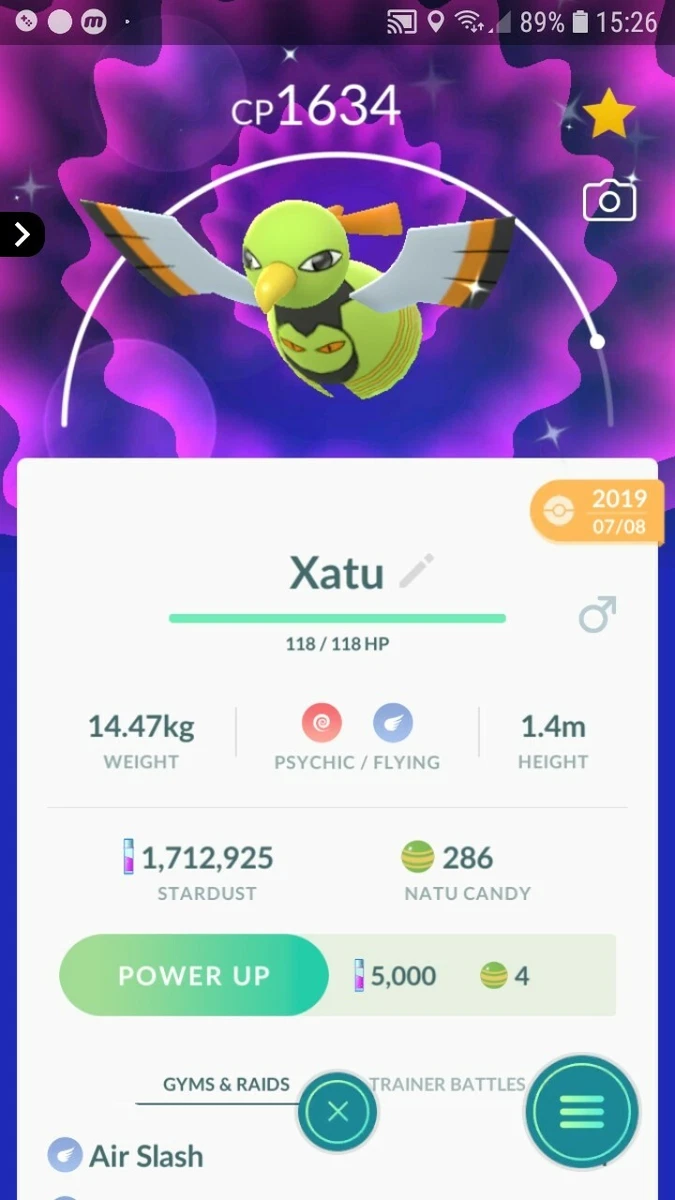 Pokemon Natu Evolution