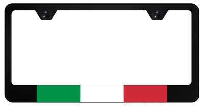 Italy Italian License Plate Frame, Black High-grade 304 Stainless Steel ...