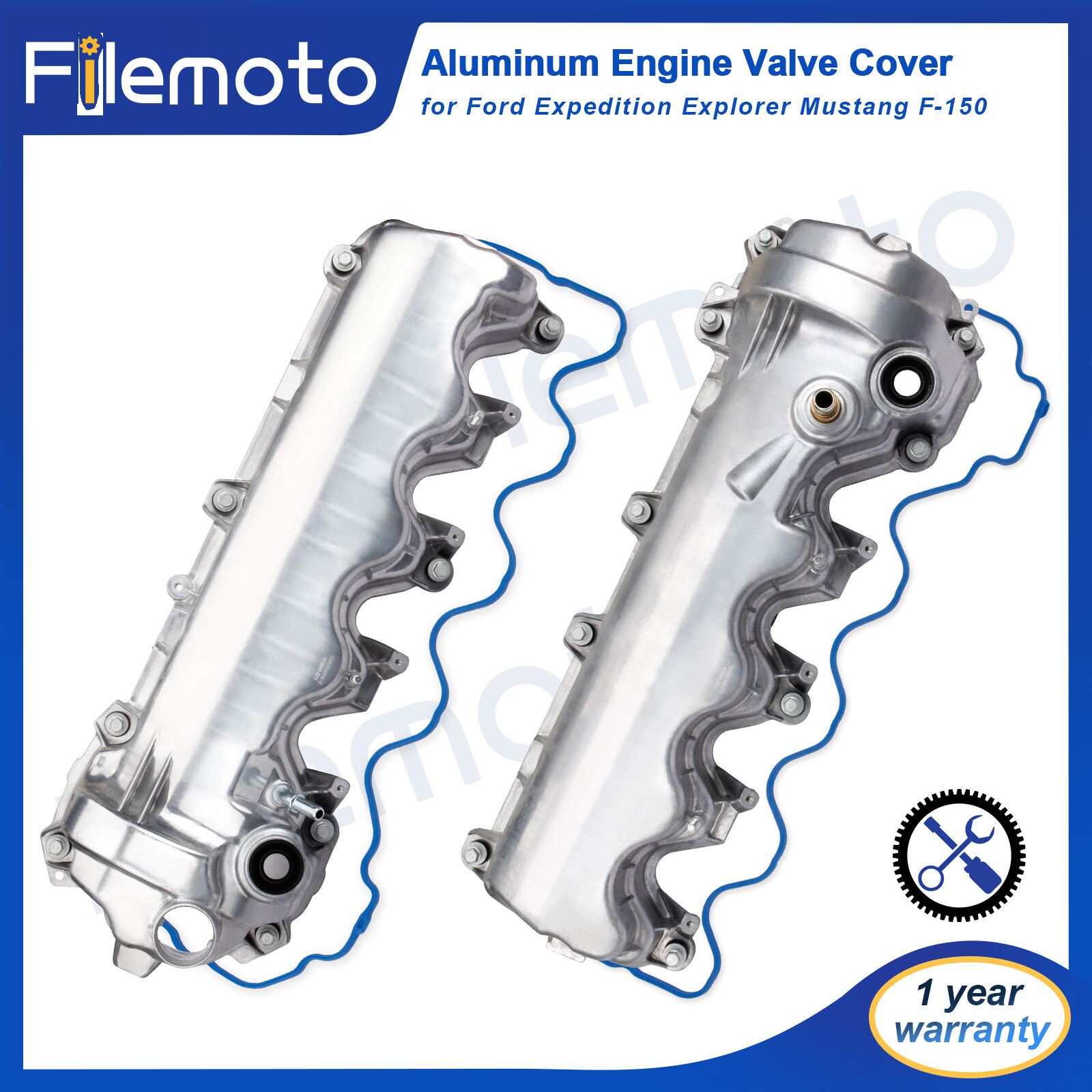 LH & RH Aluminum Engine Valve Cover for Ford Expedition Explorer ...