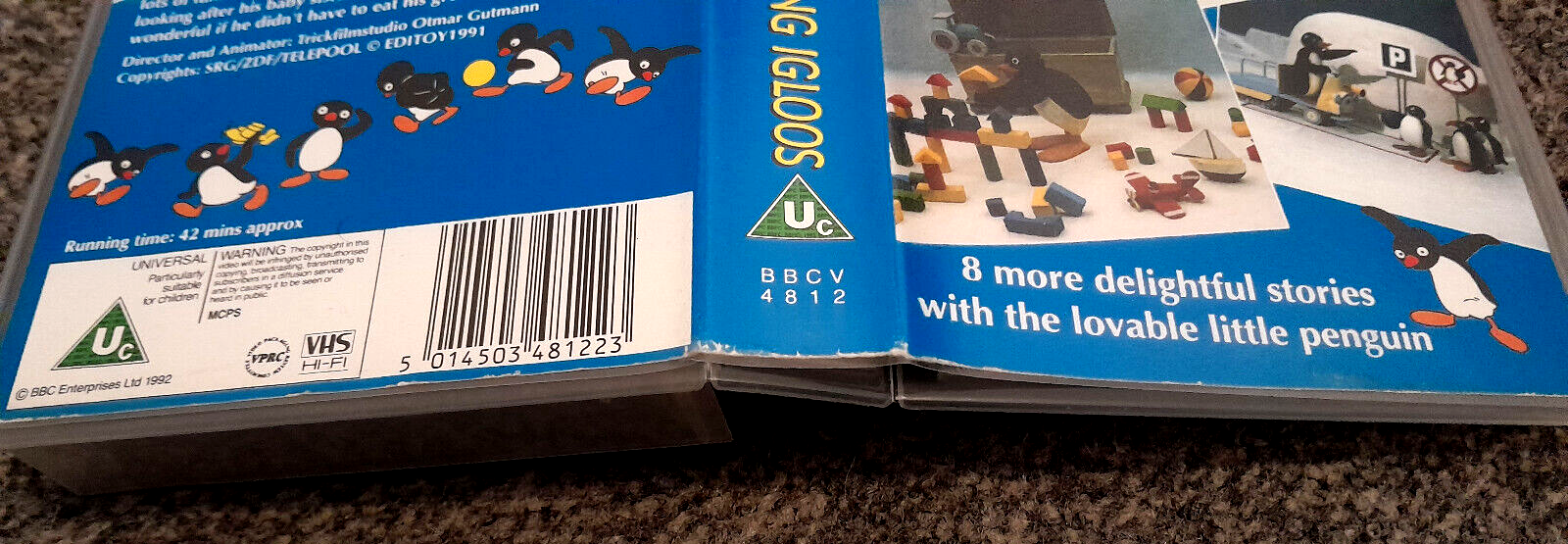 PINGU 2 BUILDING IGLOOS 8 EPISODES BBC VIDEO PAL VHS VIDEO KIDS ...
