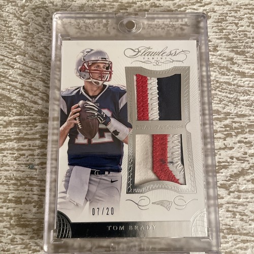 Tom Brady Panini Flawless Game Worn Jersey Dual Patch Card Patriots 7/ ...