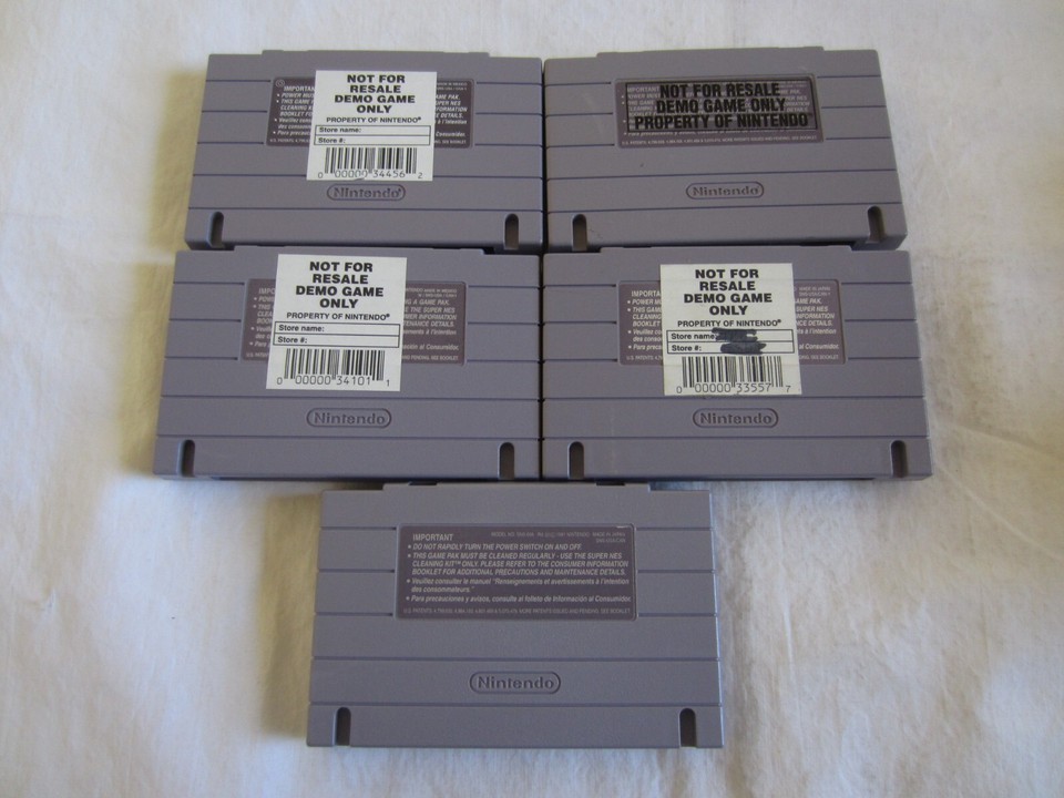 Not for Resale Complete Set Collection (SNES) Super Nintendo Demo Kiosk ...