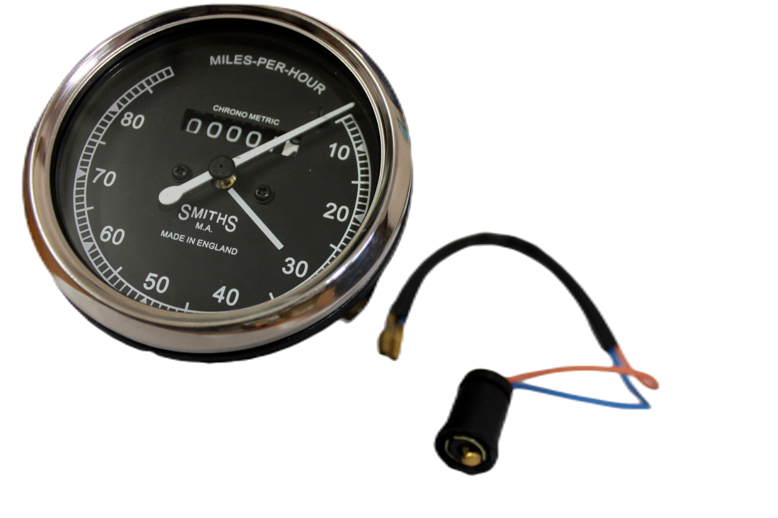 Smiths Replica Speedometer 0-80 MPH Black For BSA Vincent Ariel #B196 ...