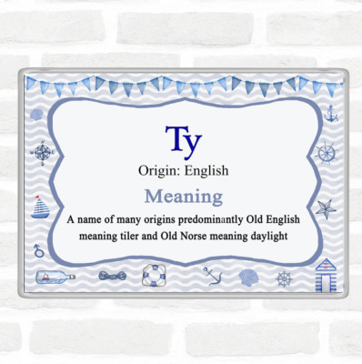 Ty Name Meaning Jumbo Fridge Magnet Nautical | eBay UK