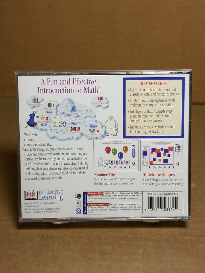 My First Math Adventure Sorting & Counting Pc Cd-Rom Windows Mac Early ...
