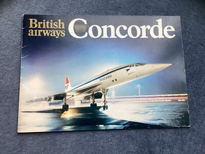 LARGE CONCORDE BRITISH AIRWAYS PUBLICITY BROCHURE MAGAZINE 1975/76 ...