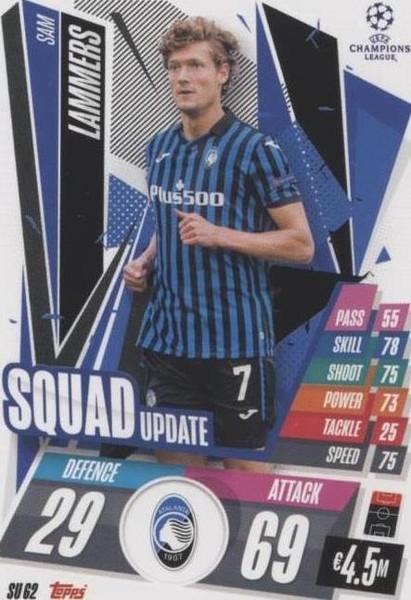 2020-21 Topps Match Attax UCL Extra - Squad Update #SU 62 Sam Lammers ...