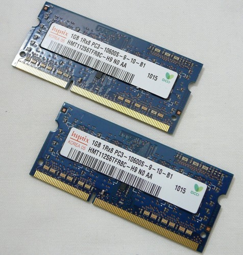 1GBx2=2GB DDR3 PC3-10600S Laptop RAM Memory SODIMM 1333 204pin Hynix ...