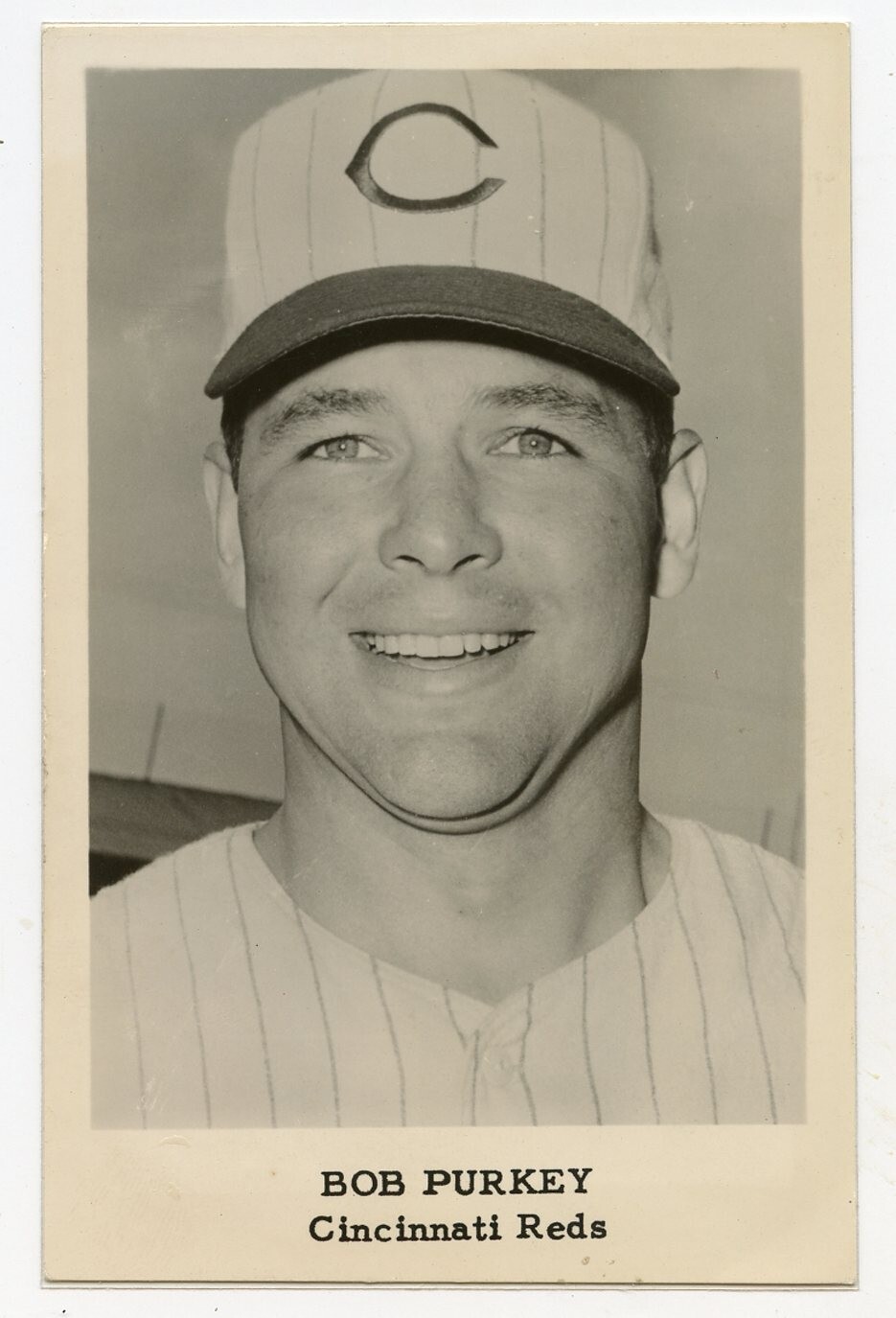 BOB PURKEY 1960 Cincinnati Reds Real Team-Issued Postcard Photo KOA | eBay