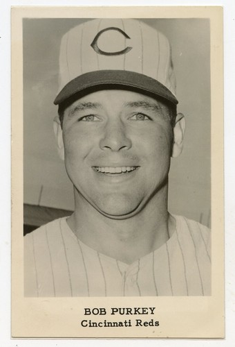 BOB PURKEY 1960 Cincinnati Reds Real Team-Issued Postcard Photo KOA | eBay