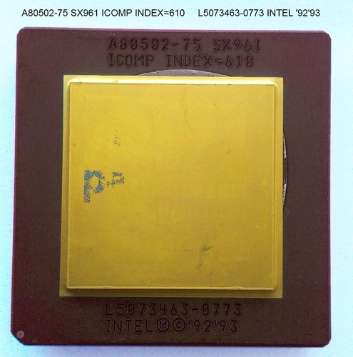 Processeur CPU Intel Pentium SX961 75 MHz A80502-75 | eBay