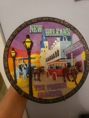 Vintage New Orleans The French Quarter Souvenir Collector Plate 3 D ...