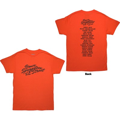 Bruce Springsteen Tour '24 River Font T-Shirt Orange New | eBay