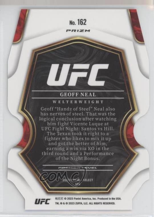 2023 Panini Select UFC Premier Level Silver Prizm Die-Cut Geoff Neal ...