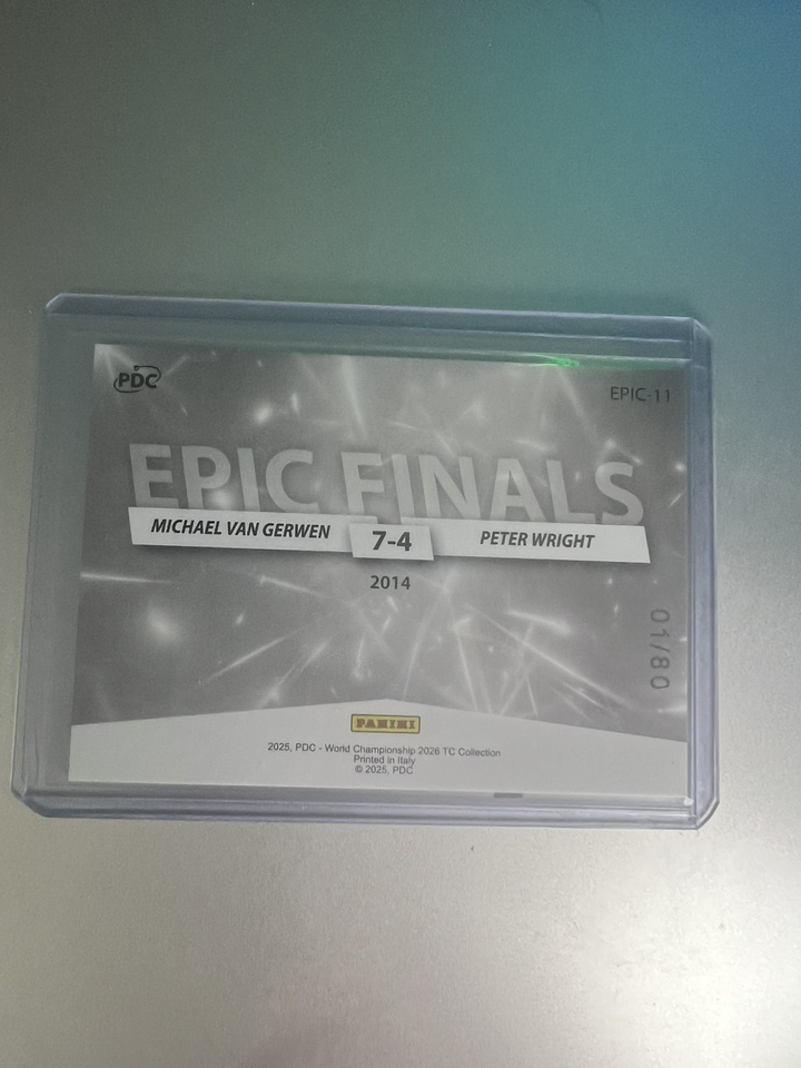 MVG V Peter Wright - Epic Finals 01/80 - Panini PDC WDC (Epic-11) | eBay UK