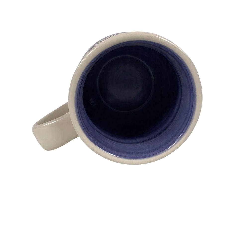 Pfaltzgraff Rio Coffee Mug Blue Bands Stripes 14 Oz Handpainted | eBay