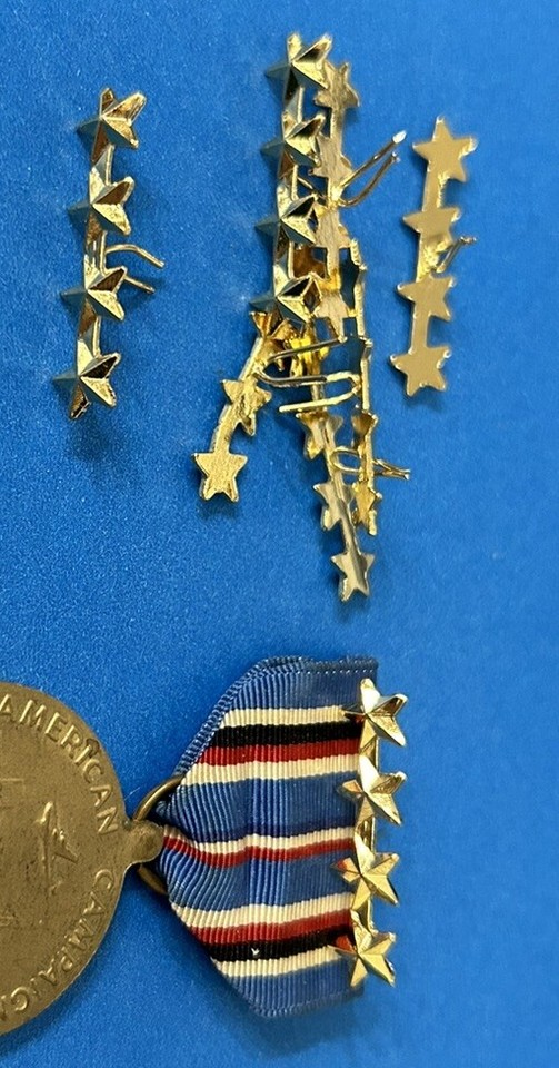 4-Extra Large Gold Stars Pronged Ribbon Attachment Device -(For 1 ...