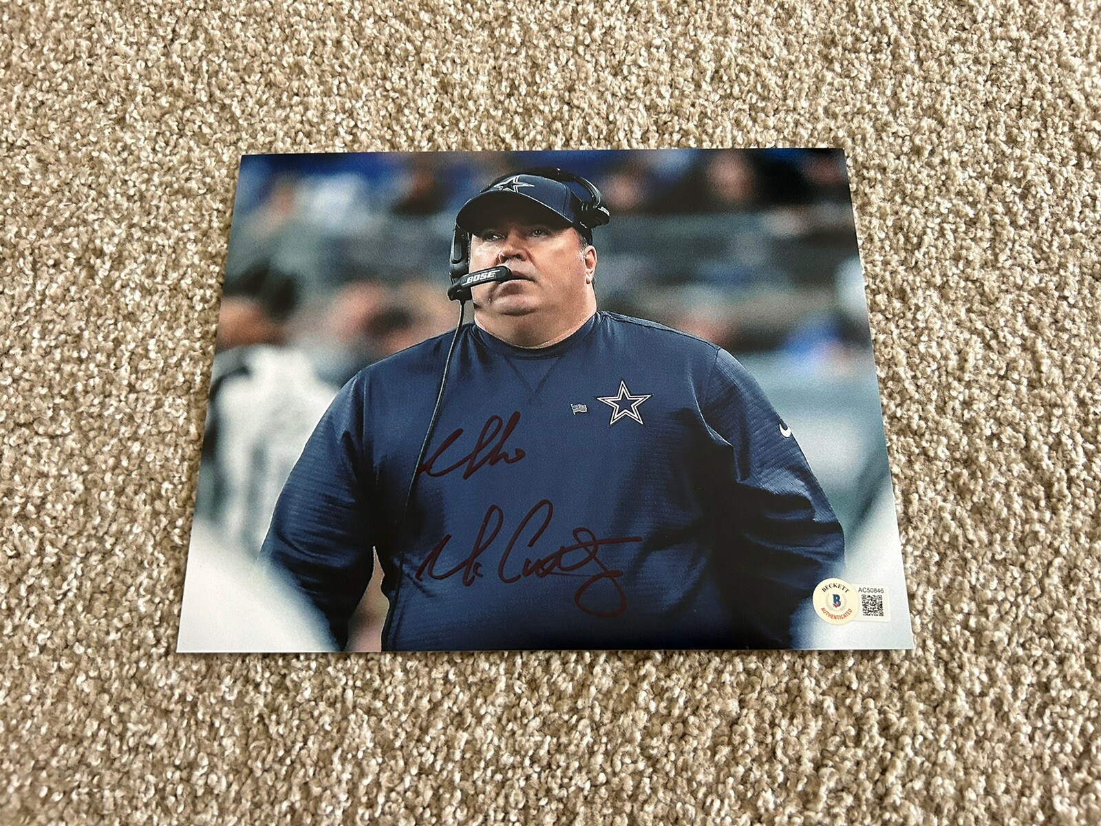 MIKE MCCARTHY Signed Autograph 8x10 Photo COOL DALLAS COWBOYS BAS ...