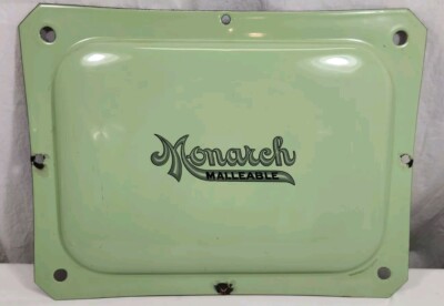 Antique Monarch Malleable Range Cook Stove Jadeite Green Enamel Door ...