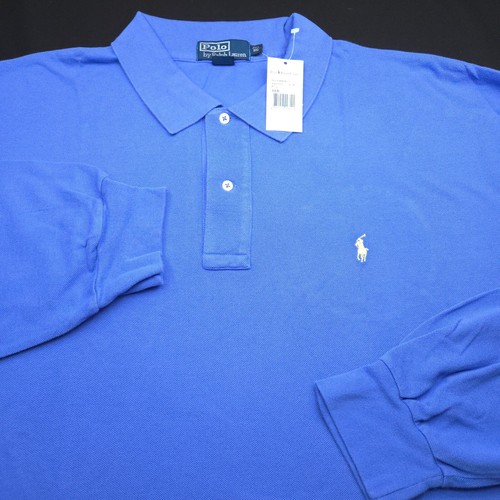 POLO RALPH LAUREN SHIRT -3XB BIG 3XL- PERIWINKLE BLUE LONG SLEEVE MESH ...