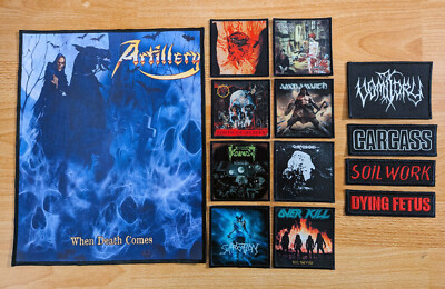 LOT 13 DETAH THRASH METAL PATCHES NEW AS IS VOMITORY SLAYER CARCASS ...