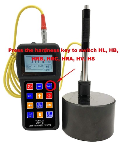 Leeb Hardness Tester Meter Gauge with Hardness Scale HL HB HRB HRC HRA ...