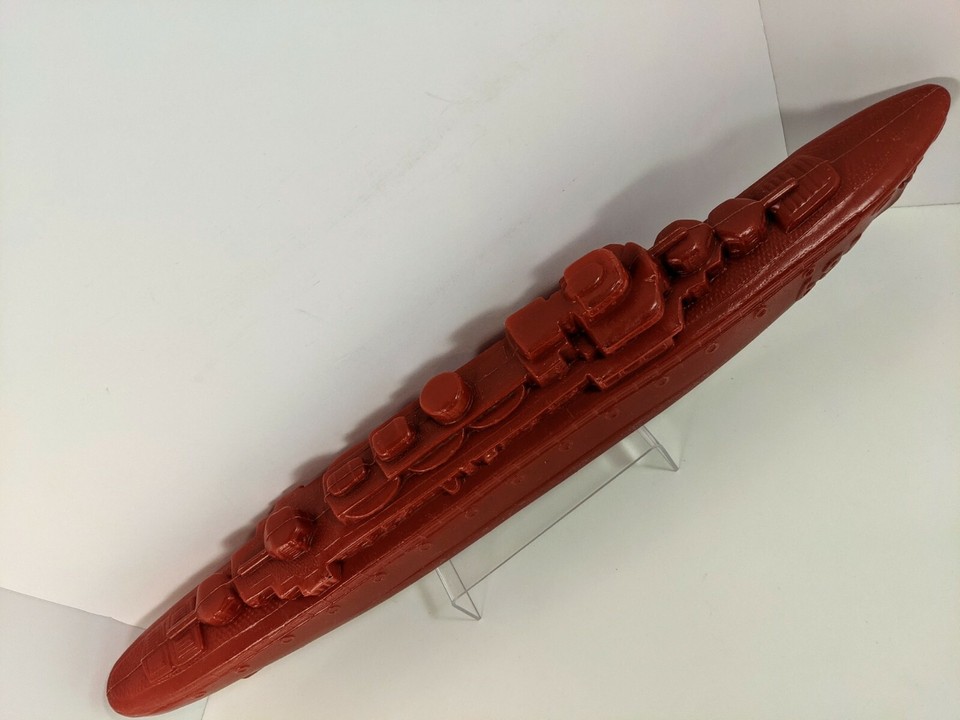 Vintage Navy USS Hopewell DD-681 Destroyer Ship Boat 25" Red Blow Mold ...