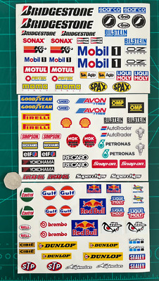 107x RC Radio control car decals / stickers, Quality vinyl, laminated ...