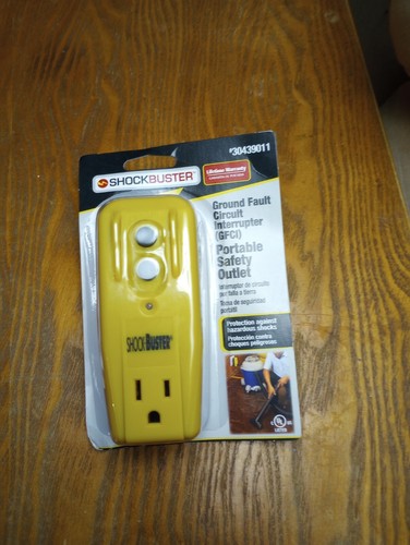 SHOCK BUSTER GROUND FAULT CIRCUIT (GFCI) INTERRUPTER PORTABLE SAFETY ...
