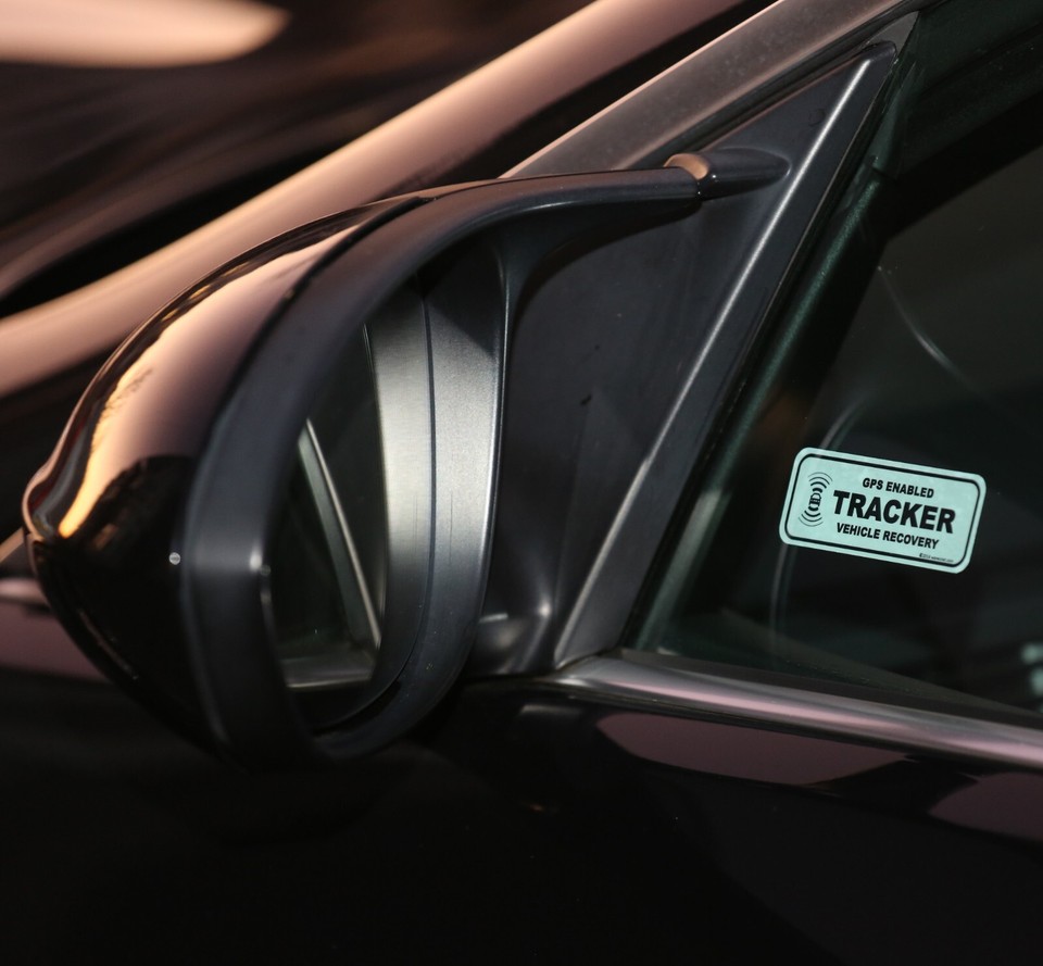 2 x WINDOW WARNING STICKERS INTERNAL GPS TRACKER OBD PORT DISABLED ...