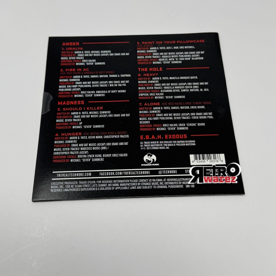 Tech N9ne Boiling Point CD SEALED 2012 Strange Music Brotha Lynch Hung ...