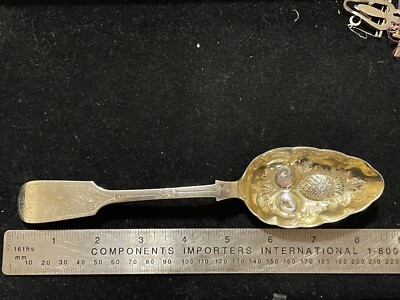 Joseph Rodgers Sheffield 1901 Sterling Silver Spoon Fruit decor bowl ...