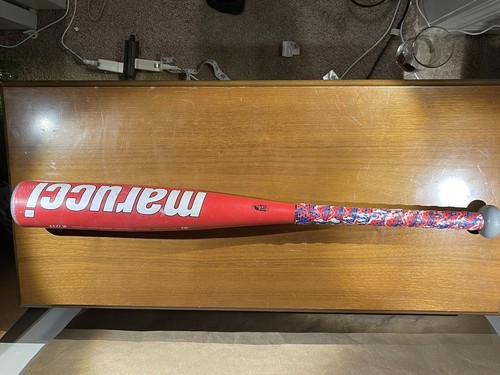 Red Marucci Cat 6 Youth Baseball Bat 1.15 W/ Lizard Skin Wrap Coach ...