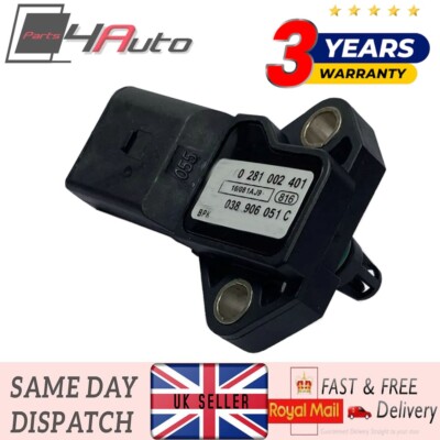 FOR Audi VW Seat Skoda 3 bar INTAKE TURBO BOOST PRESSURE MAP SENSOR ...