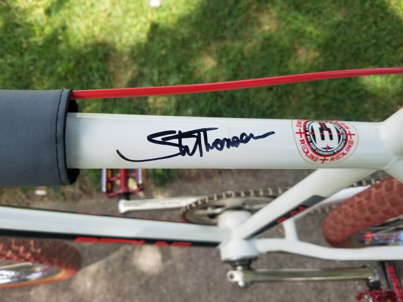 OLD SCHOOL BMX STU THOMSEN REDLINE CRUISER AUTOGRAPHED MUSEUM PIECE ...