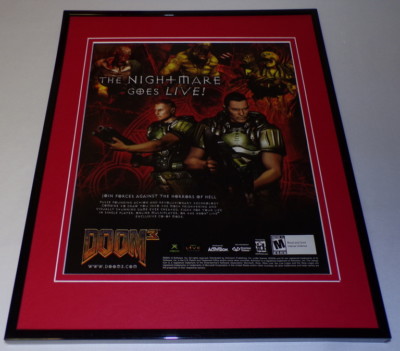 Doom 3 2005 Playstation 2 PS2 Framed 11x14 ORIGINAL Advertisement | eBay