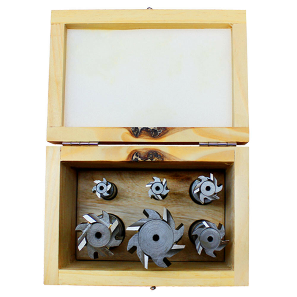 6 PCS Heavy Duty HSS T-Slot Cutter 1/4''-3/4'' Staggered Tooth Milling ...