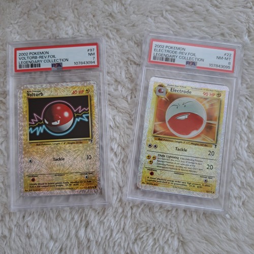 Voltorb + Electrode Legendary Collection Reverse Holo Foil PSA 7+8 22/ ...
