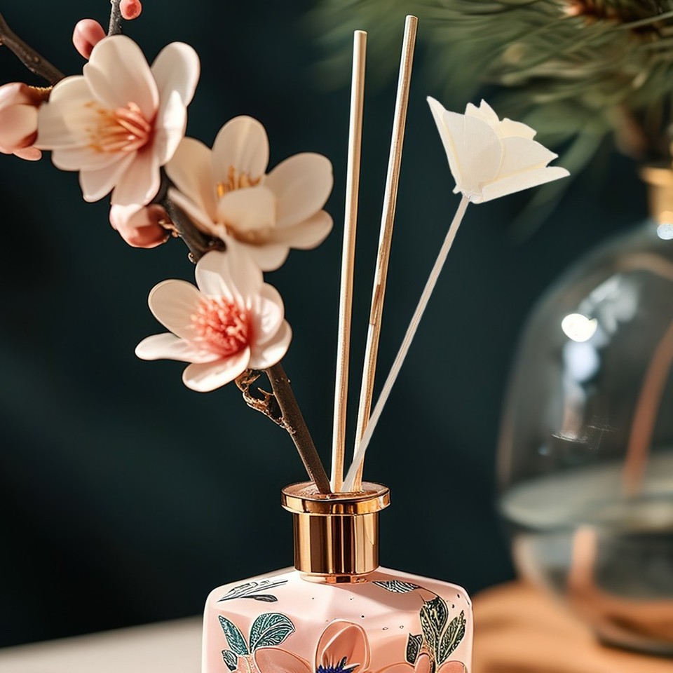 6pcs Flower Diffuser Sticks Wood Essential Oil Aroma Diffuser Stick ...