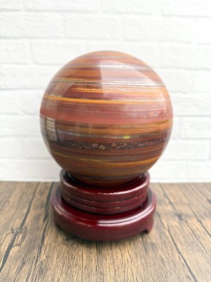 XL Tiger Iron Sphere • 6” Crystal Ball with Stand • 11.8 lb Collector ...